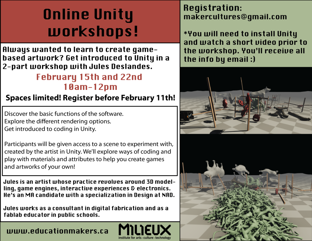 Online Unity Workshop with Jules Deslandes - Milieux
