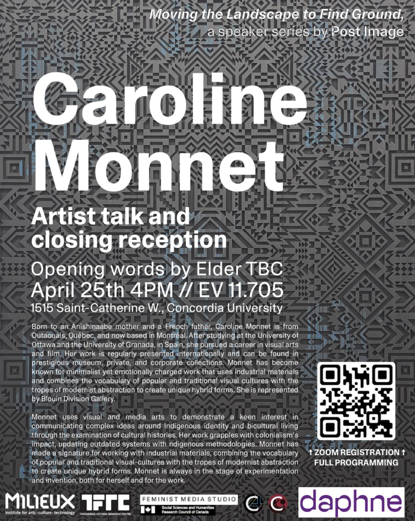 Caroline Monnet - Artist Talk and Closing Reception - Milieux